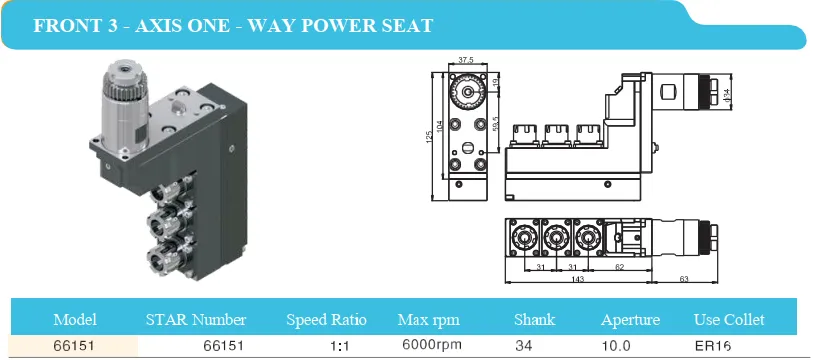 Front 3-Axis One-Way Power Seat - An Mi